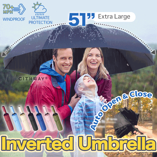 Cithway® Auto Windproof Inverted Umbrella – Koofashion